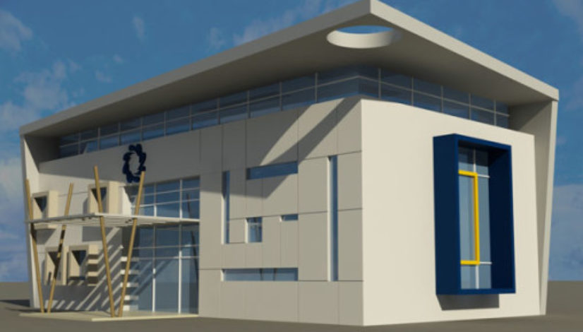 Fasad Office Corin - A+ Design | Arsitek Surabaya